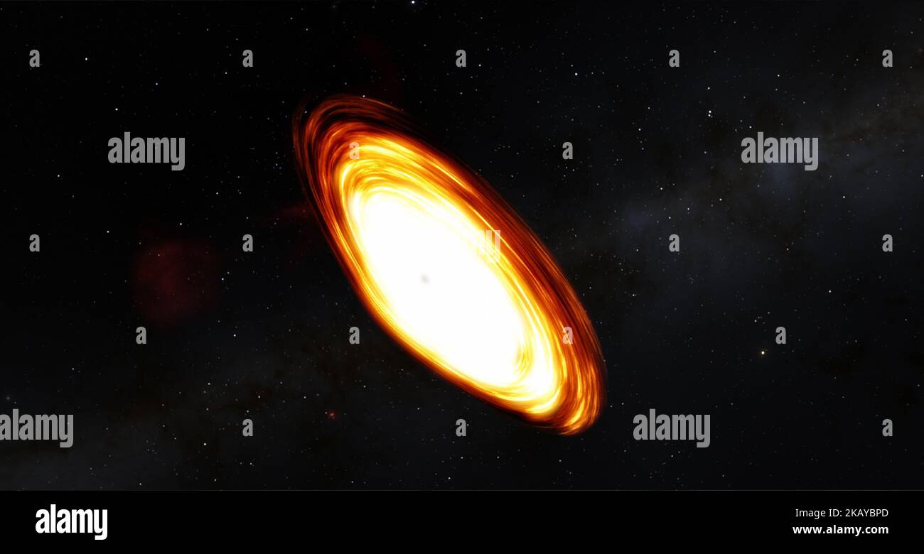 Giant black hole with burning vortex shape in the deep space 3d ...
