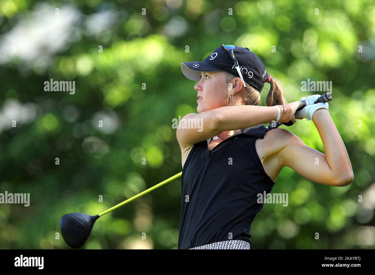 Maddie McCrary of Wylie, Texas hits from the 11th tee during the first ...