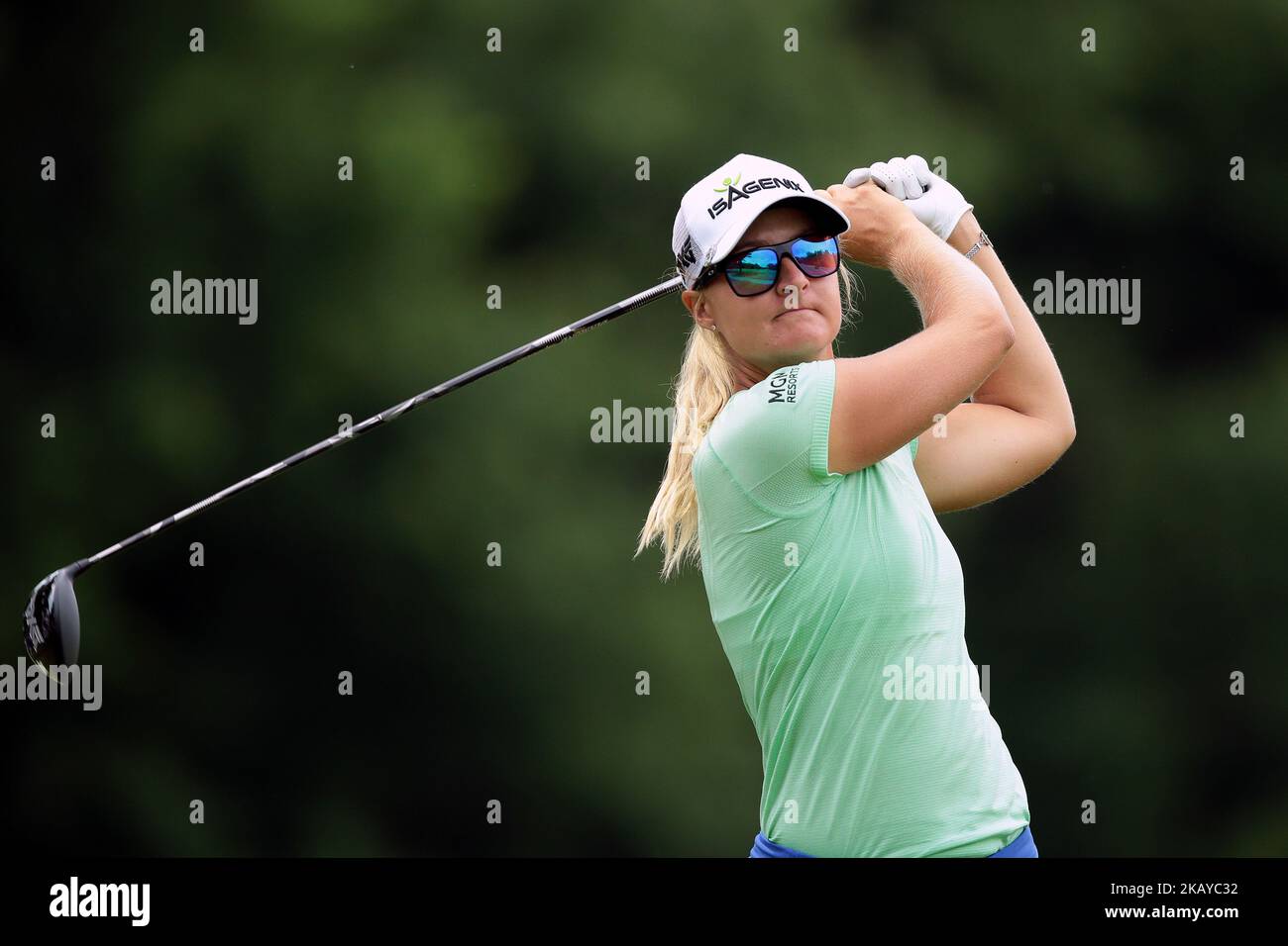 Anna Nordqvist of Sweden tees off on the 5th tee during the second ...
