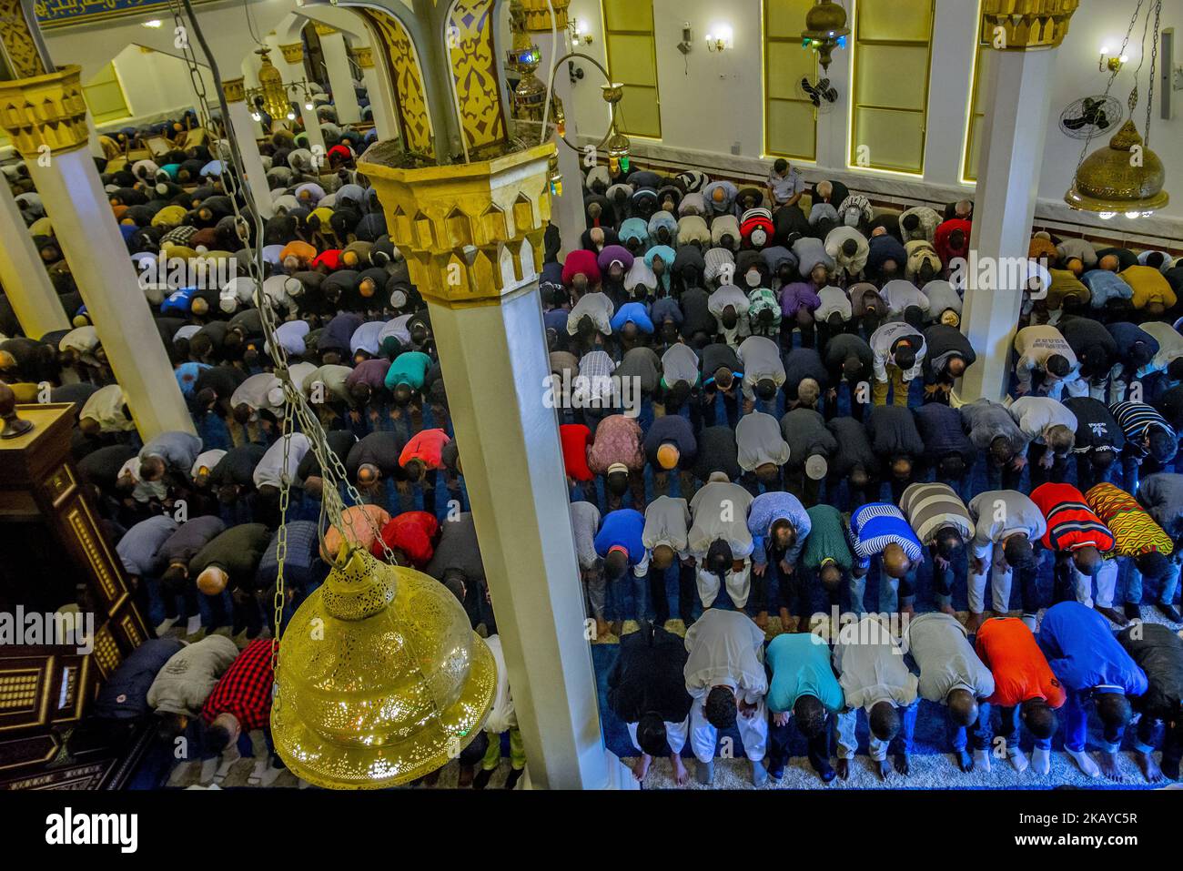 Muslim refugees living in Brazil participate in the special prayer ...