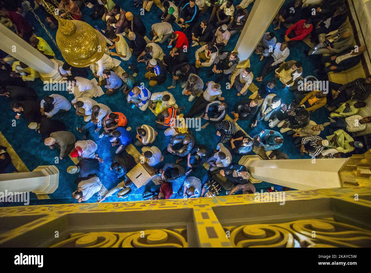 Muslim refugees living in Brazil participate in the special prayer ...