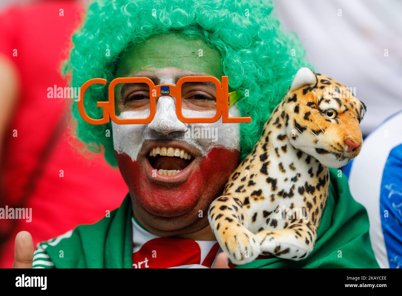 IR Iran supporters during the 2018 FIFA World Cup Russia Group B match ...