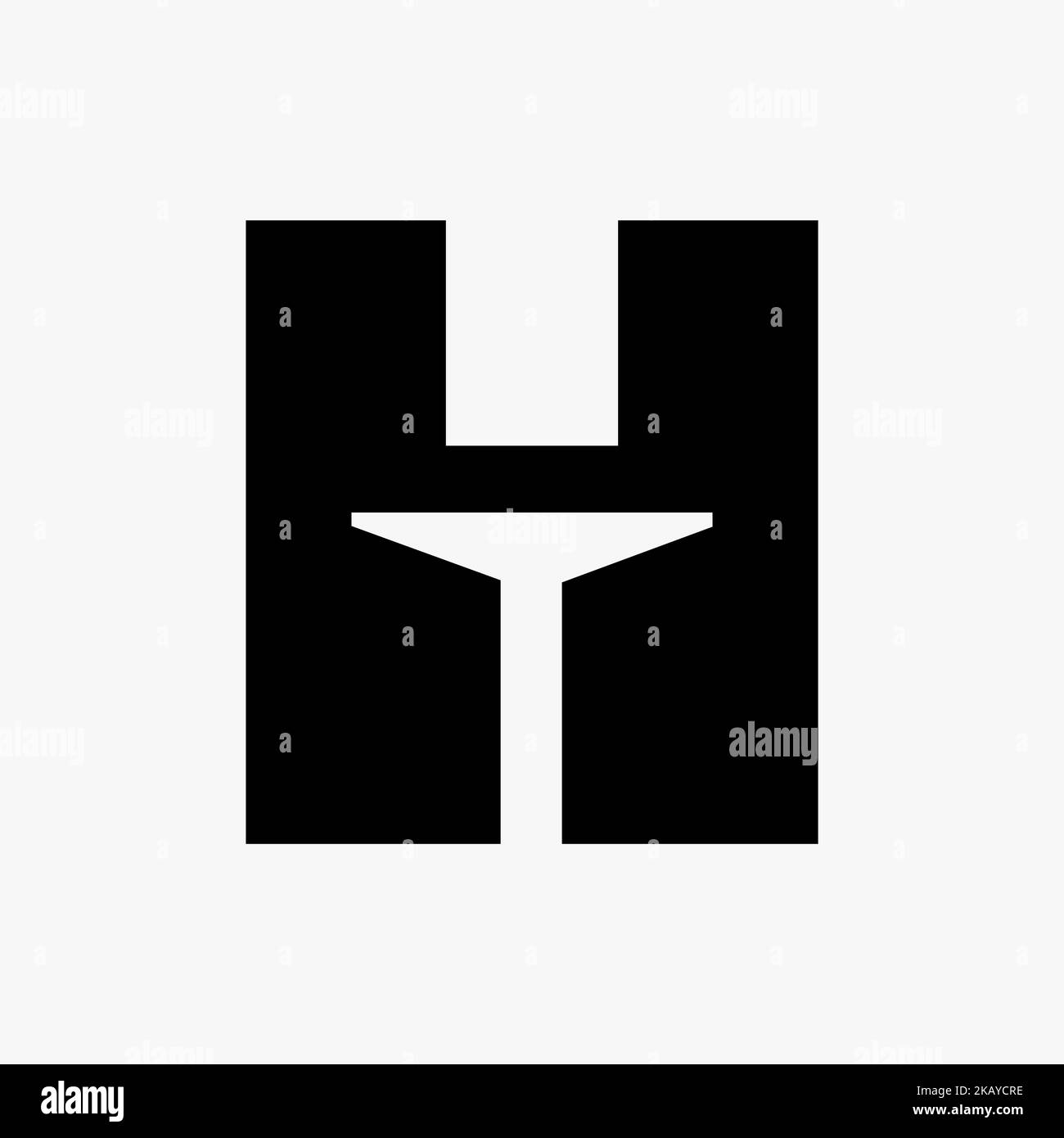 Letter H Door Logo Design Combined With Minimal Open Door Icon Vector ...