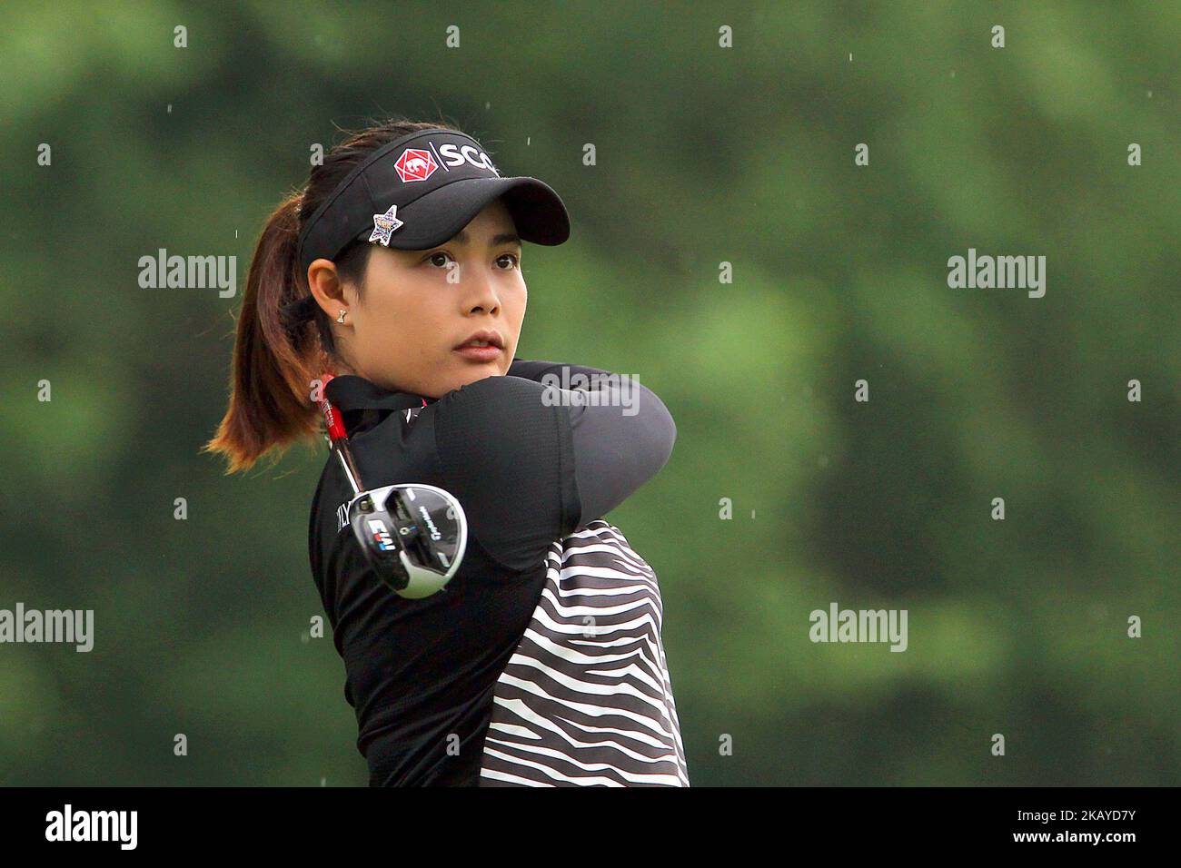 Moriya Jutanugarn of Bangkok, Thailand hits from the 5th tee during the ...