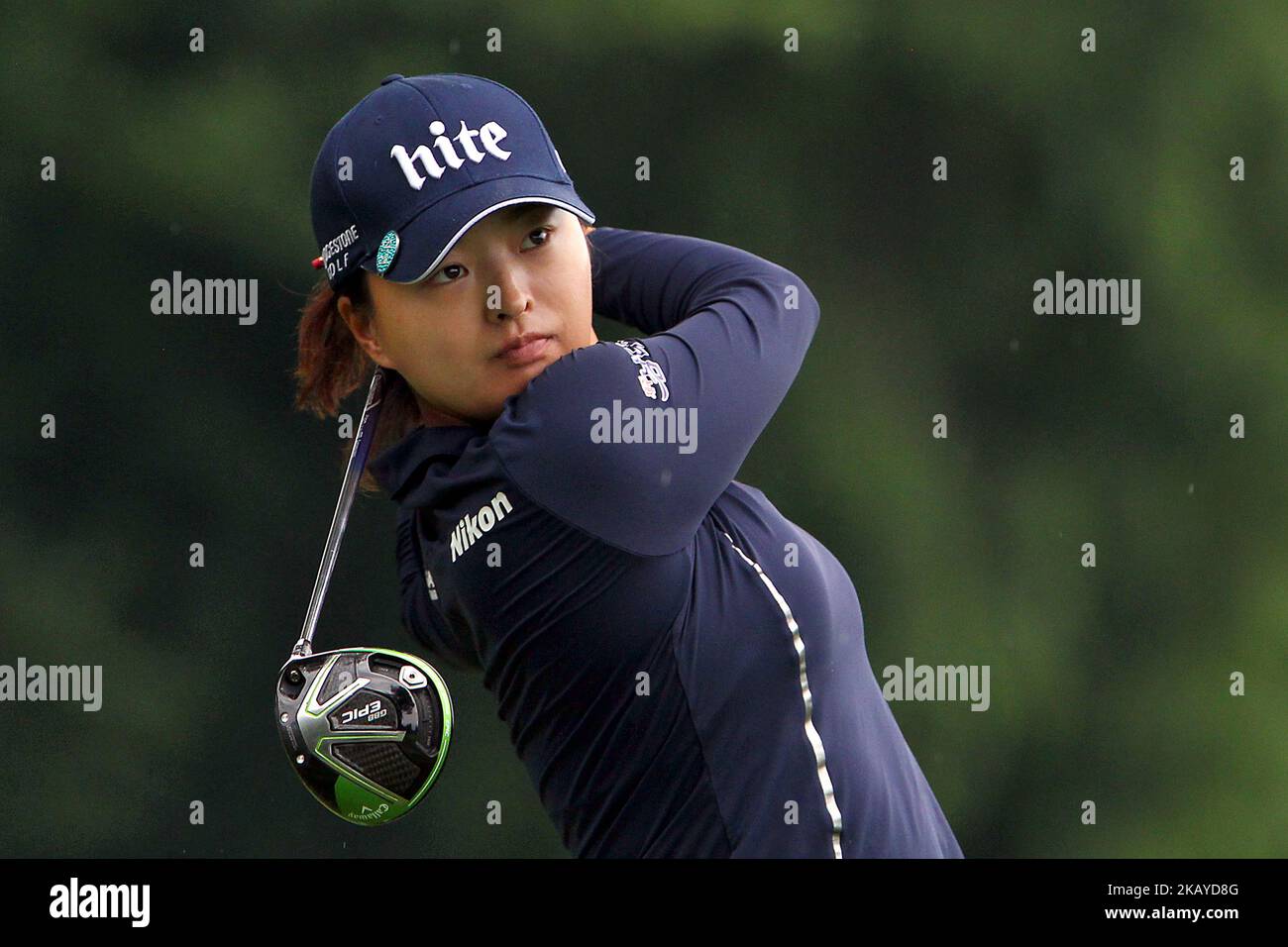 Jeong Eun Lee of Republic of Korea hits from the 5th tee during the ...