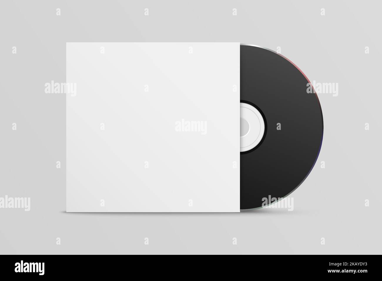 Vector 3d Realistic Black CD, DVD with Paper Cover, Envelope, Case ...