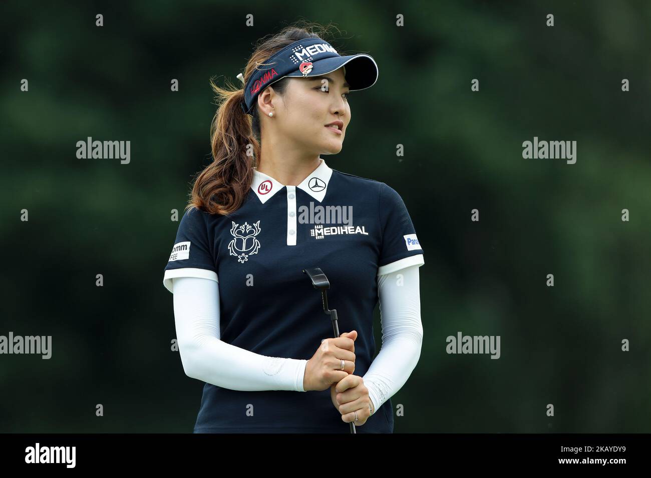 So Yeon Ryu of Korea follows her shot on the 9th green during the final ...