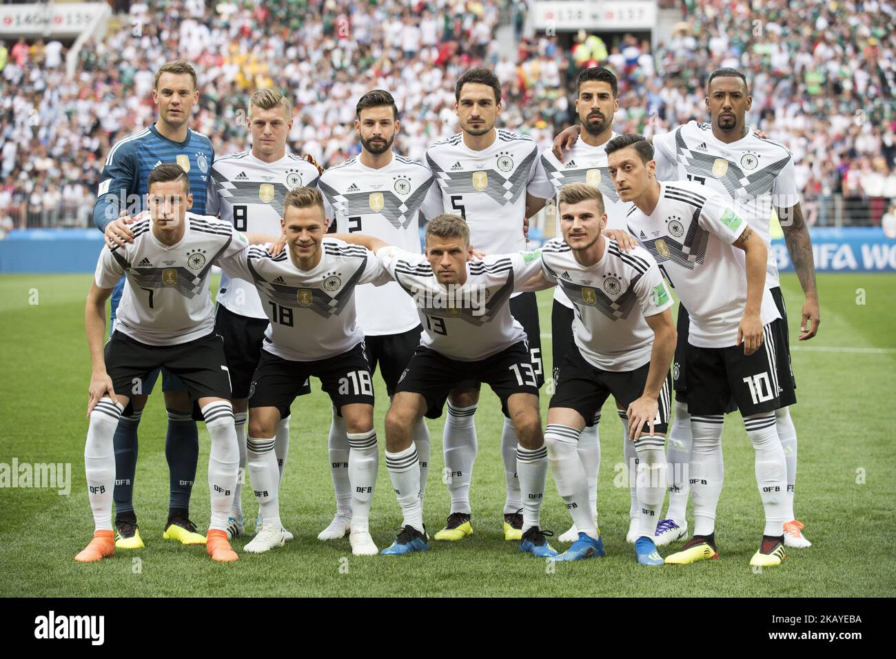The German national football team line up during the 2018 FIFA World ...