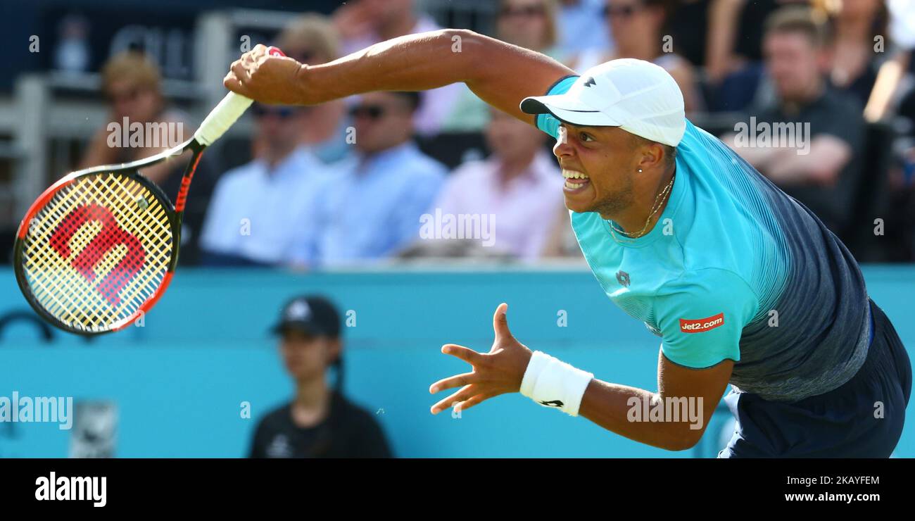 Jay Clarke (GBR) in action during Fever-Tree Championships 1st Round ...