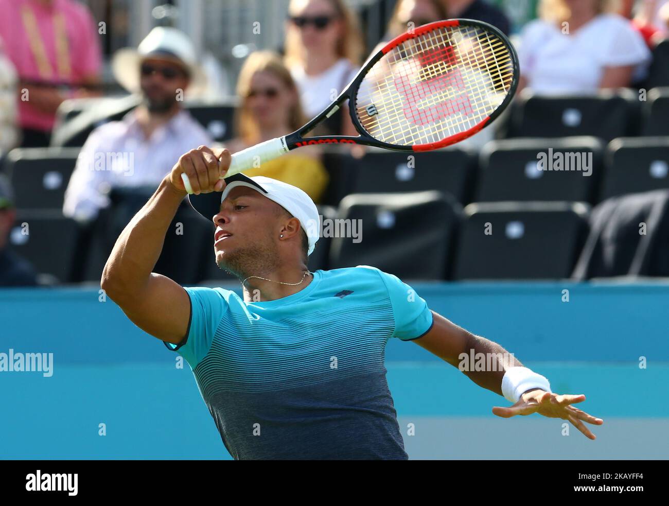 Jay Clarke (GBR) in action during Fever-Tree Championships 1st Round ...