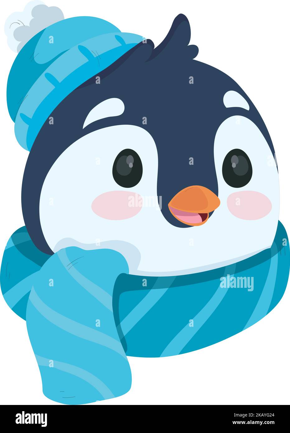 christmas penguin face Stock Vector Image & Art - Alamy