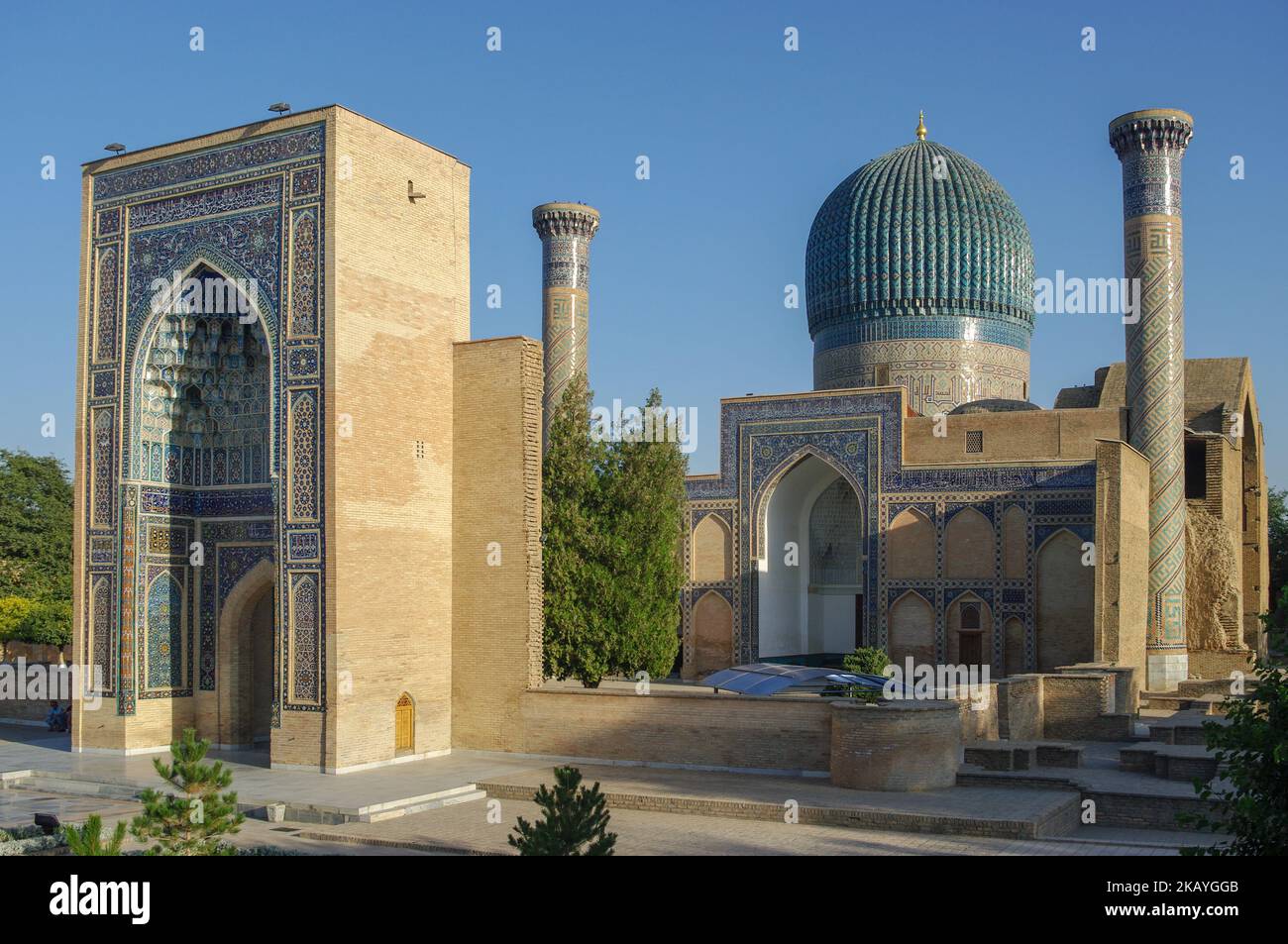 Panorama view of Gur-e Amir, the mausoleum of Timur or Tamerlane, a ...