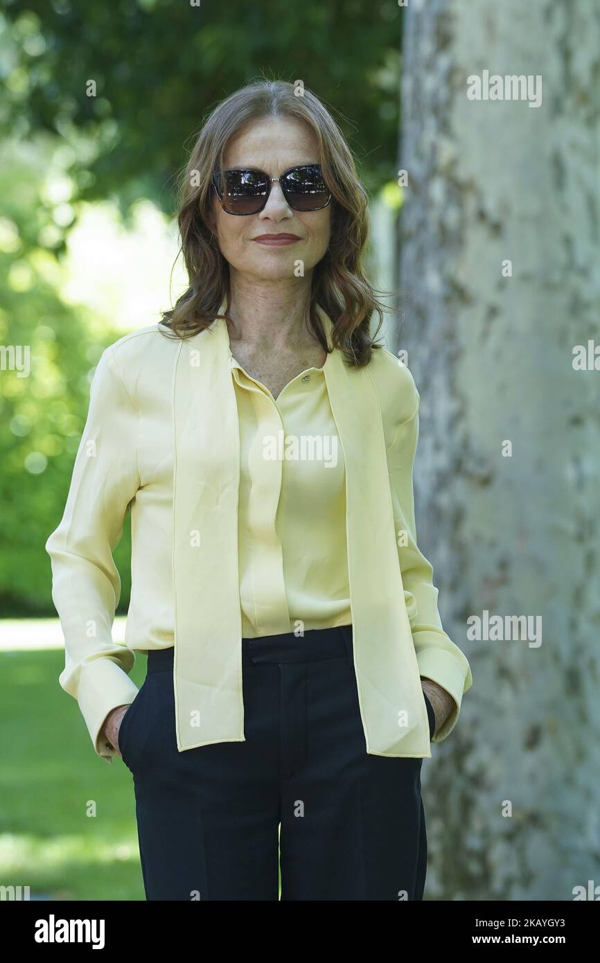 French actress Isabelle Huppert attends the Prix DiÃ¡logo 2018 awards ...