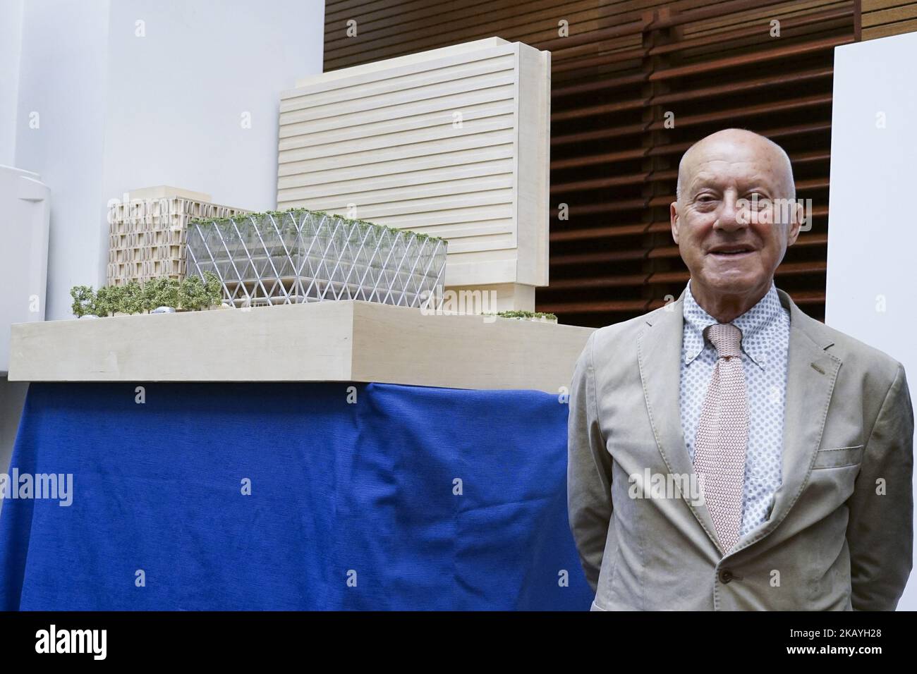 British architect Lord Norman Foster attends a press conference in ...