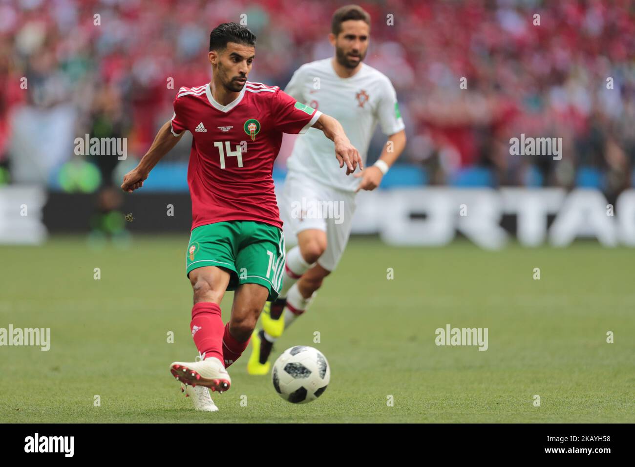 midfielder Mbark Boussoufa of Morocco National team during the group B ...