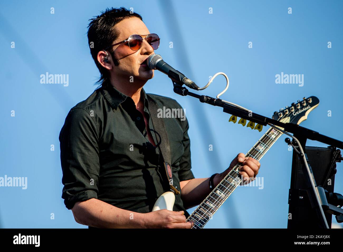 Brian Molko of Placebo perfoms on stage during iDays festival on June ...