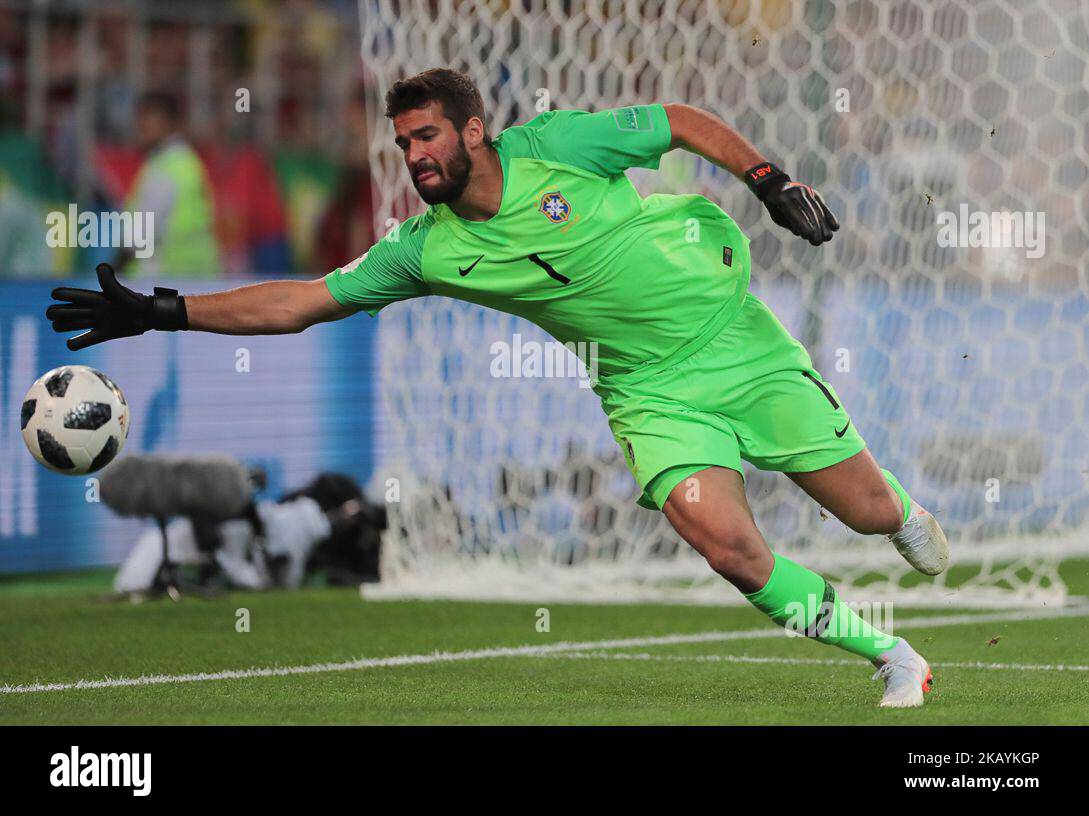 goalkeeper Alisson of Brazil National team during the group C match ...