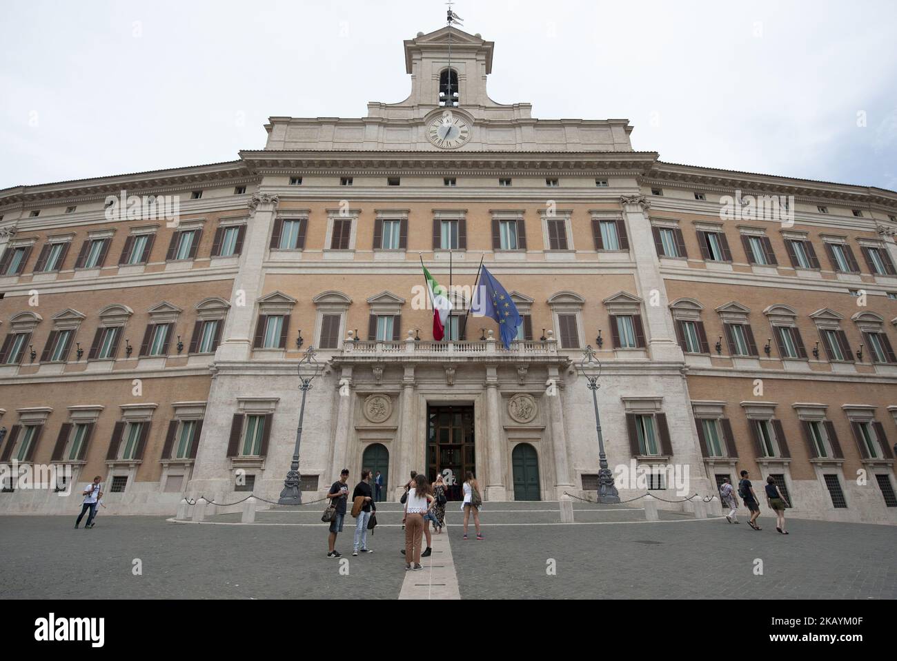 Palazzo Montecitorio (Montecitorio Palace) headquarters of the Chamber ...