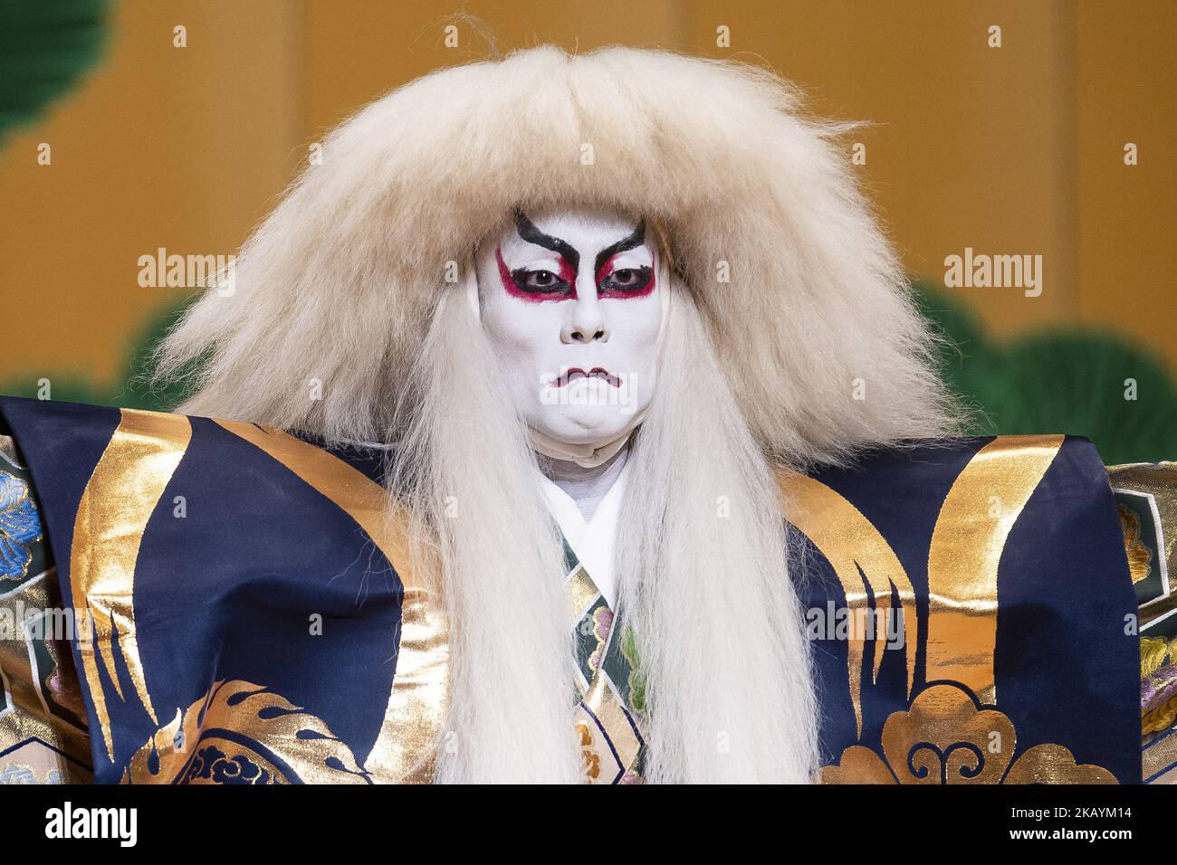 Japanese Kabuki actor Kankuro Nakamura of Heisei Nakamura company ...