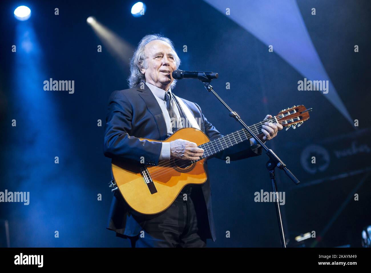 Singer Joan Manuel Serrat in concert during Botanical Nights Festival ...