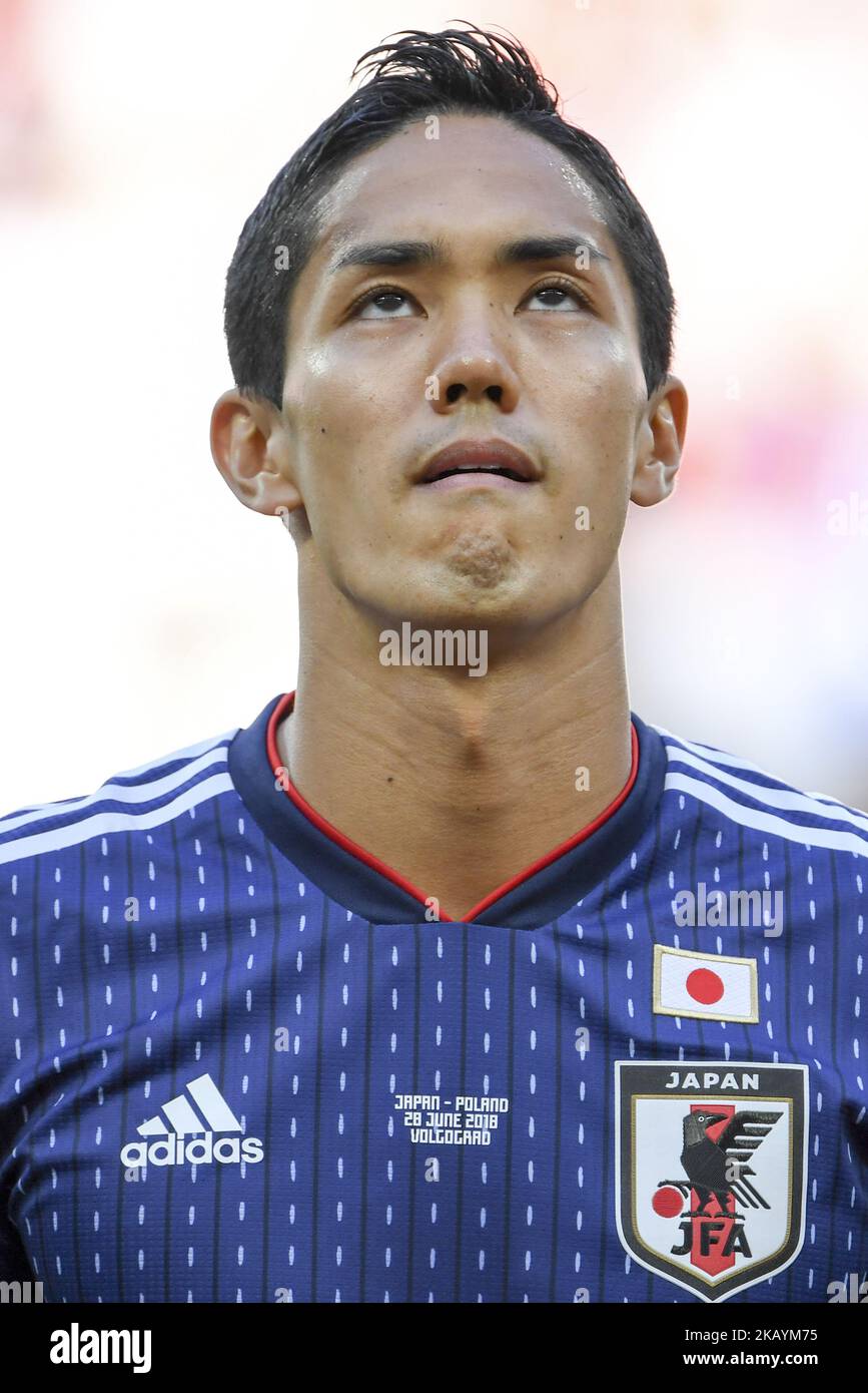 Yoshinori Muto of Japan during the 2018 FIFA World Cup Group H match ...