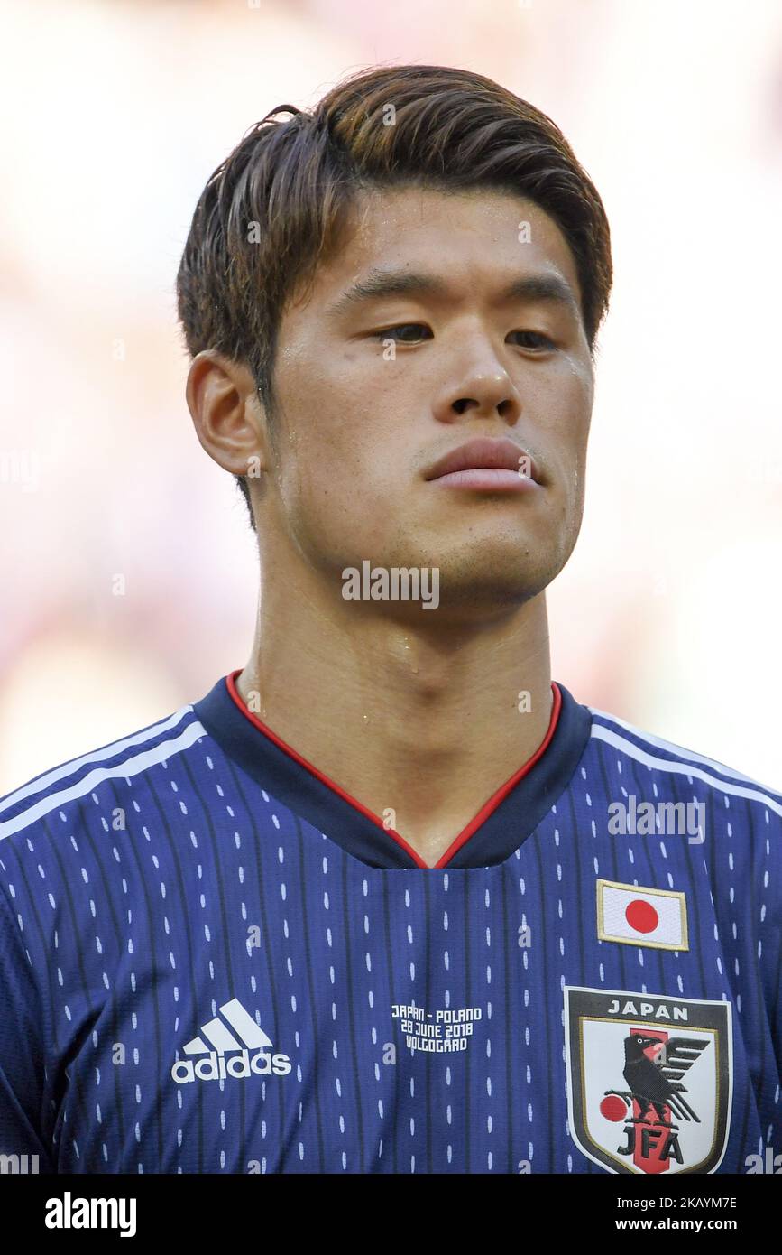 Hiroki Saki of Japan during the 2018 FIFA World Cup Group H match ...