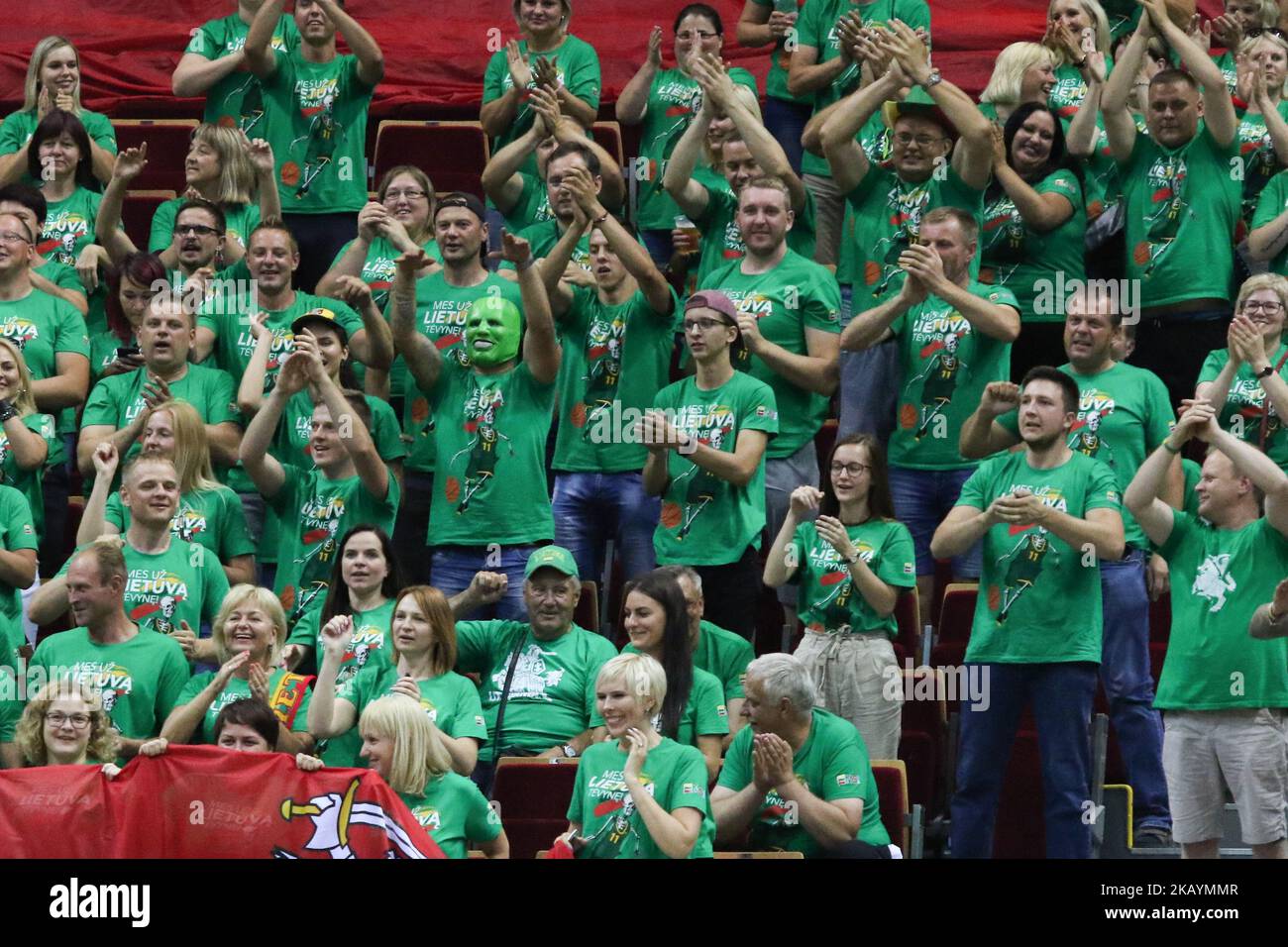 Lithuanian fans are seen in Gdansk, Poland on 28 June 2018 Poland faces ...
