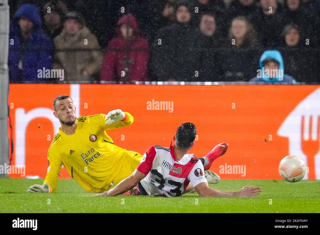 Local Caption *** David Hancko, Justin Bijlow Stock Photo - Alamy