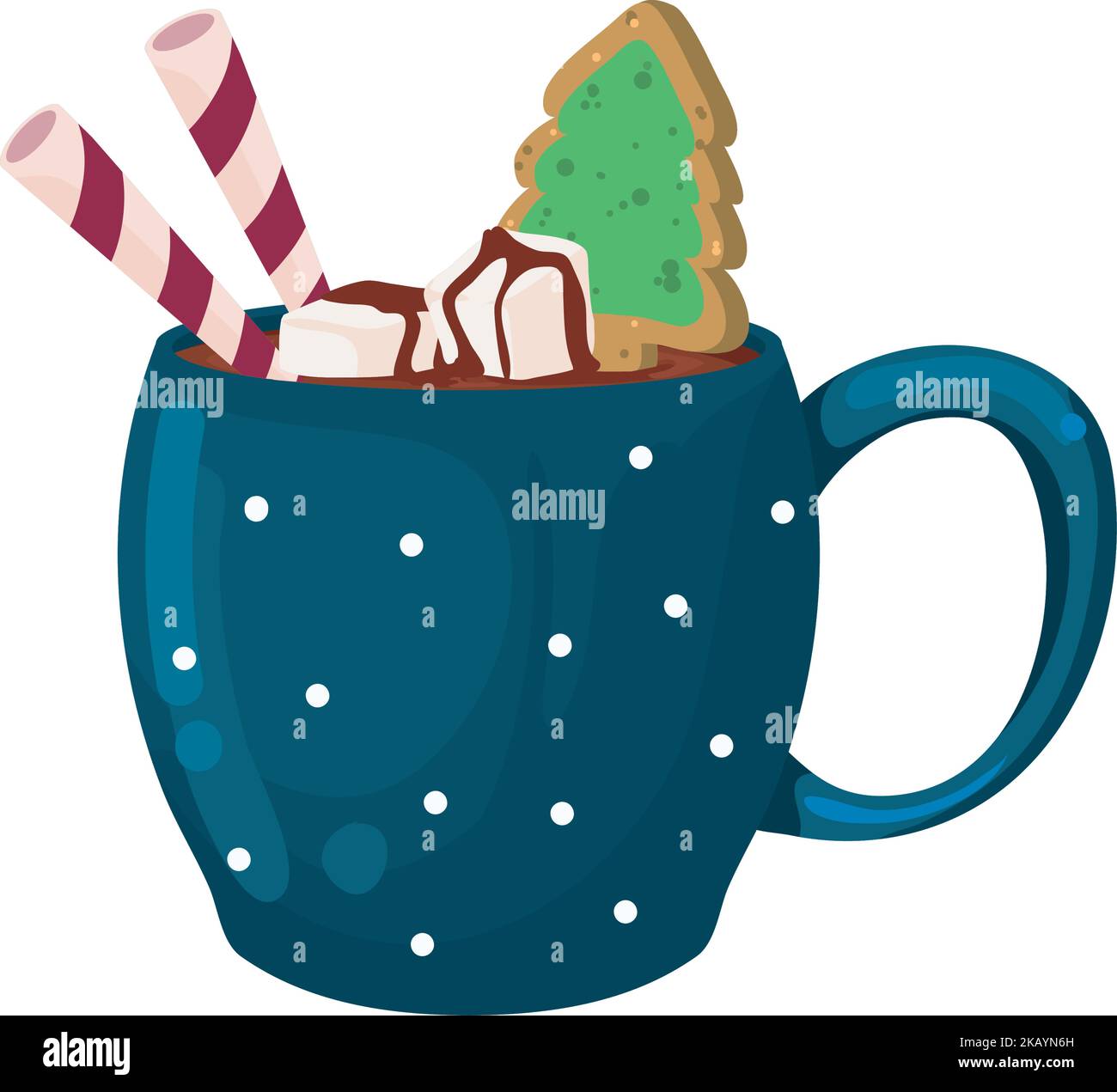 hot cocoa cup with marshmallow Stock Vector Image & Art - Alamy