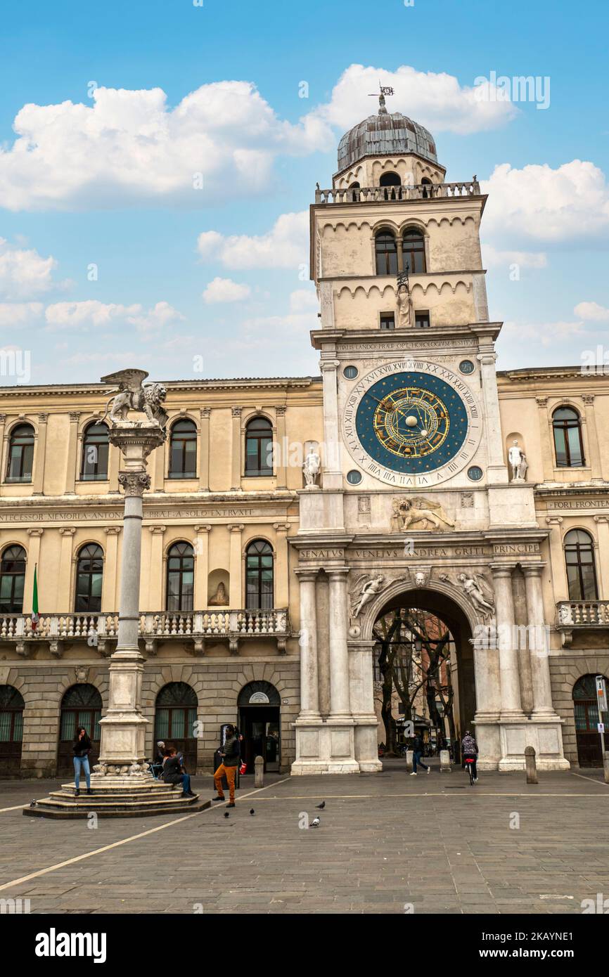 Padova, italy- 04-05-2022: The beautiful clock tower of Padua Stock ...