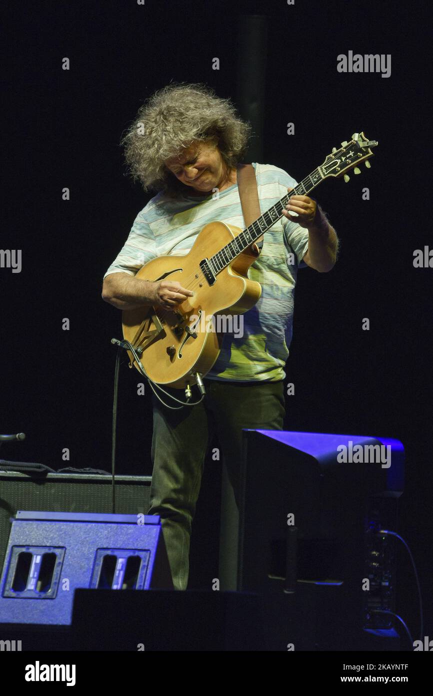 American jazz guitarist pat metheny in concert during botanical hi-res ...