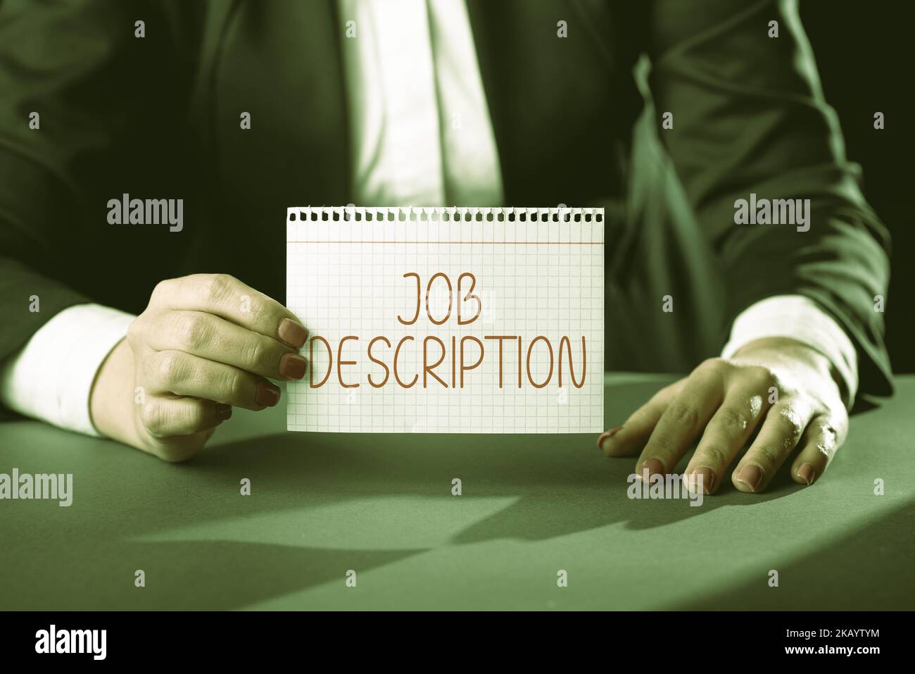 Handwriting text Job Description. Business idea written narrative ...