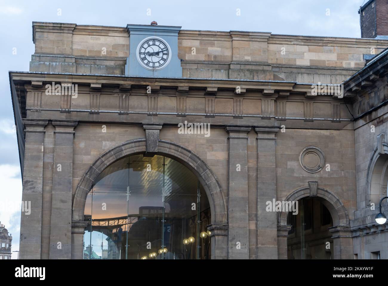 Newcastle Central Station entrance, in Newcastle upon Tyne, UK Stock ...
