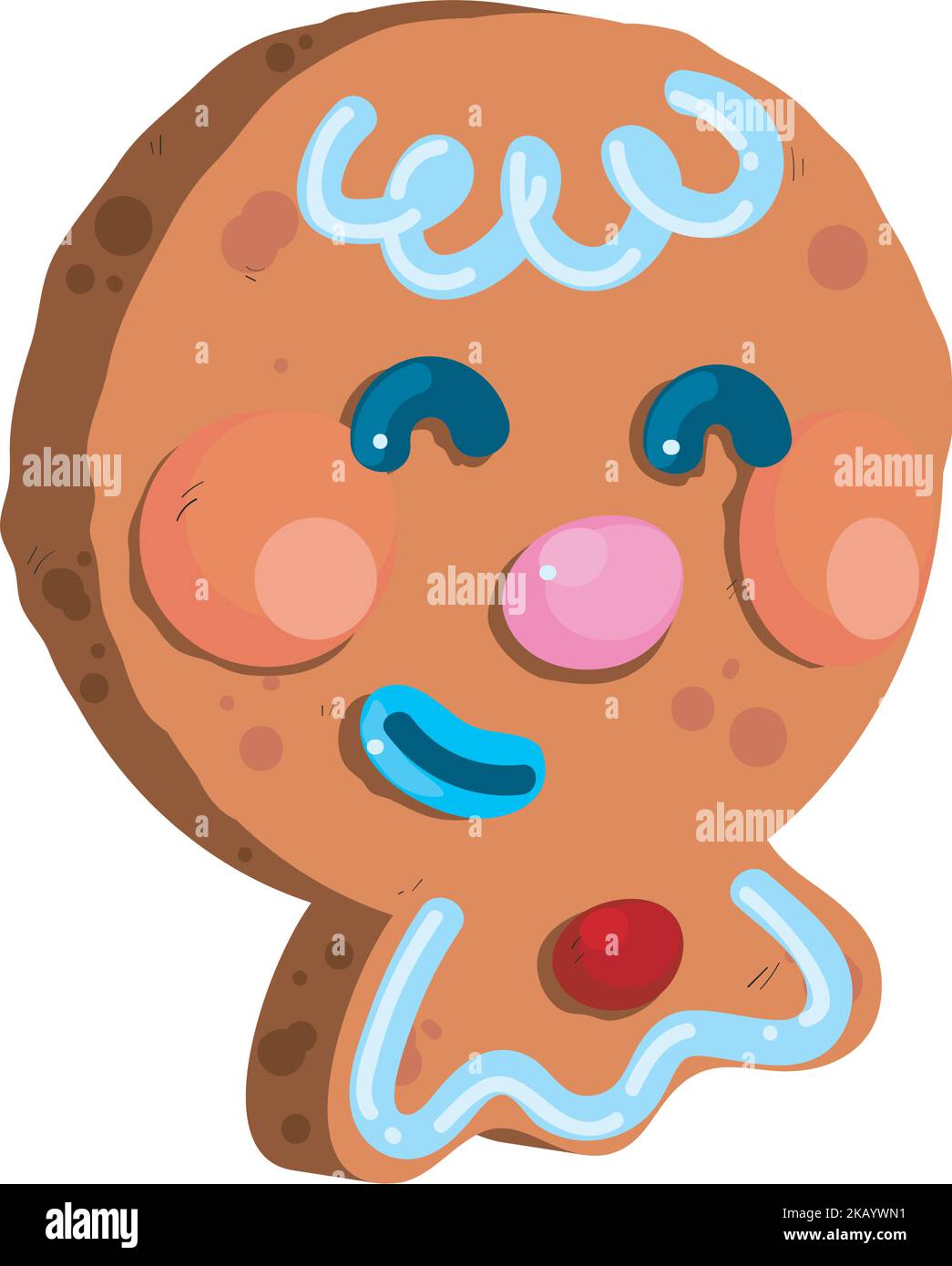 gingerbread man cookie face Stock Vector Image & Art - Alamy