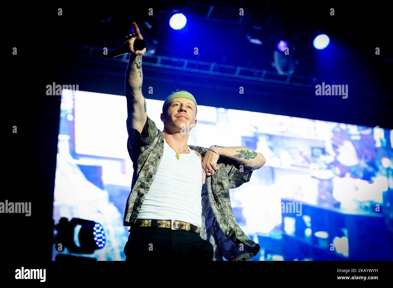 Benjamin Haggerty known by his stage name Macklemore performing live on ...