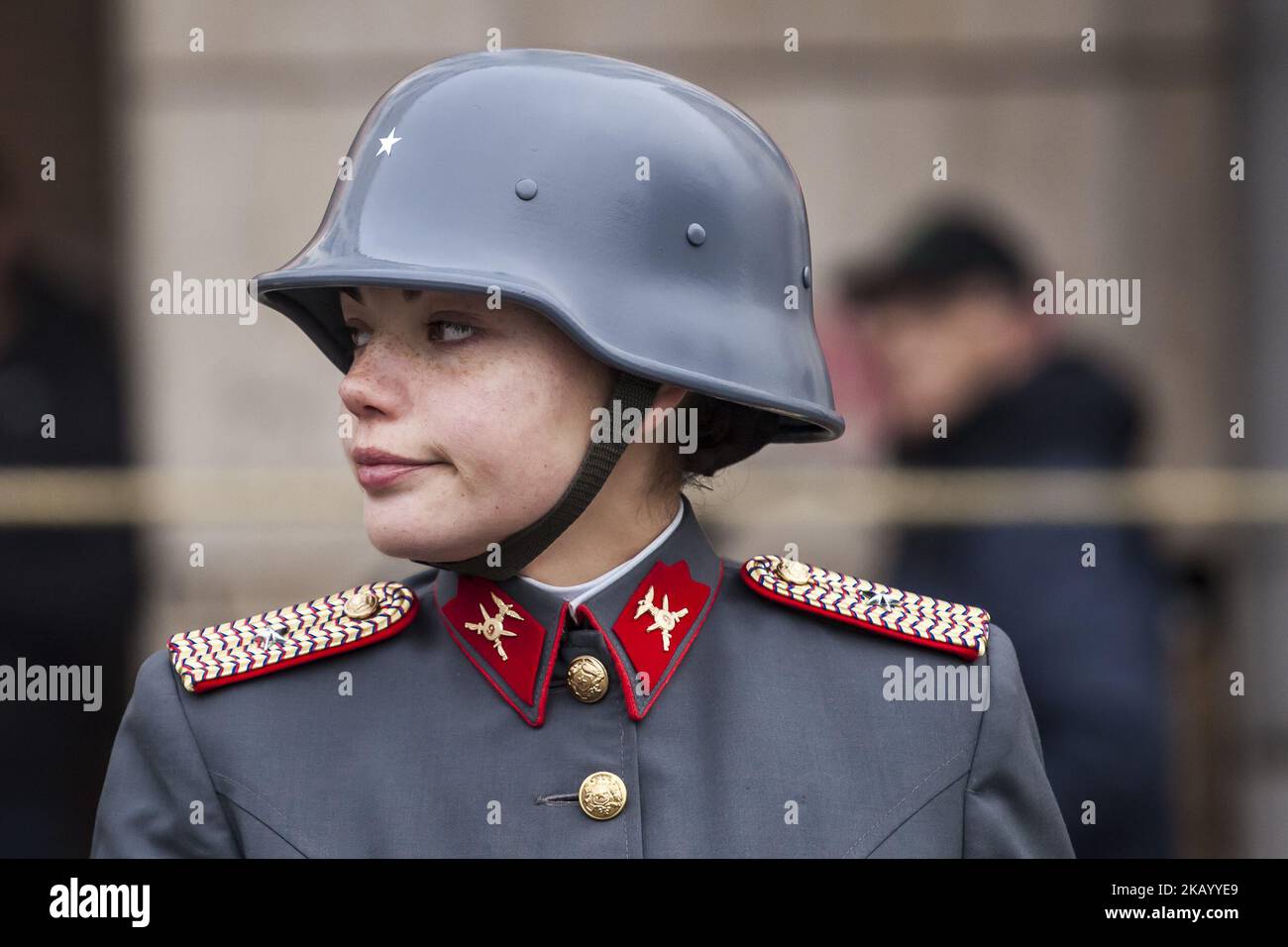 Osorno, Chile. 9 July 2018. Women soldiers, members of the Mountain ...