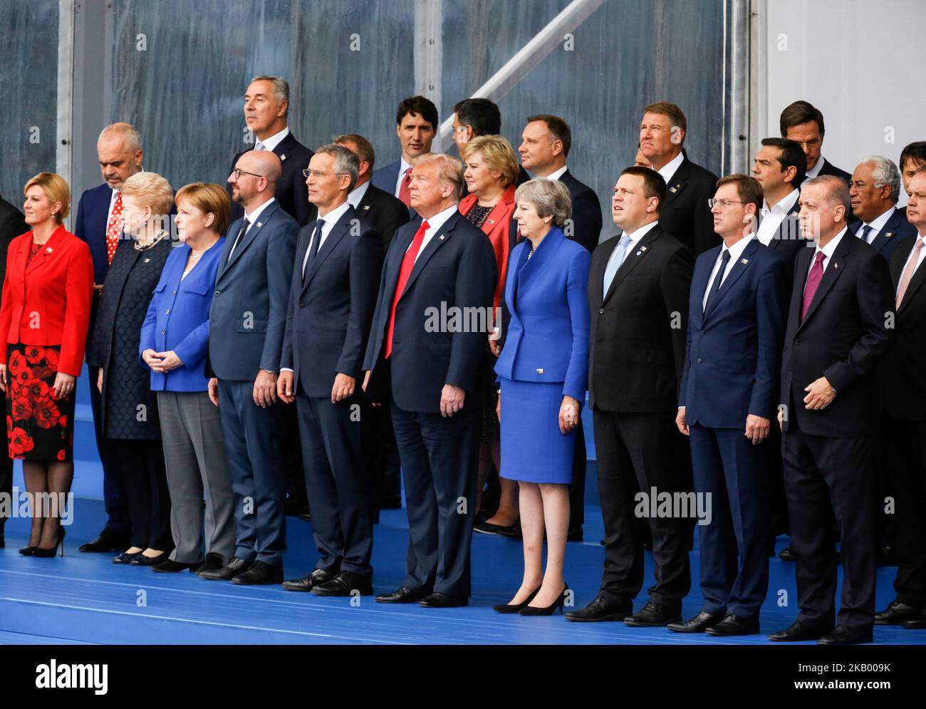 Heads of governments of member countries of NATO at the opening ...