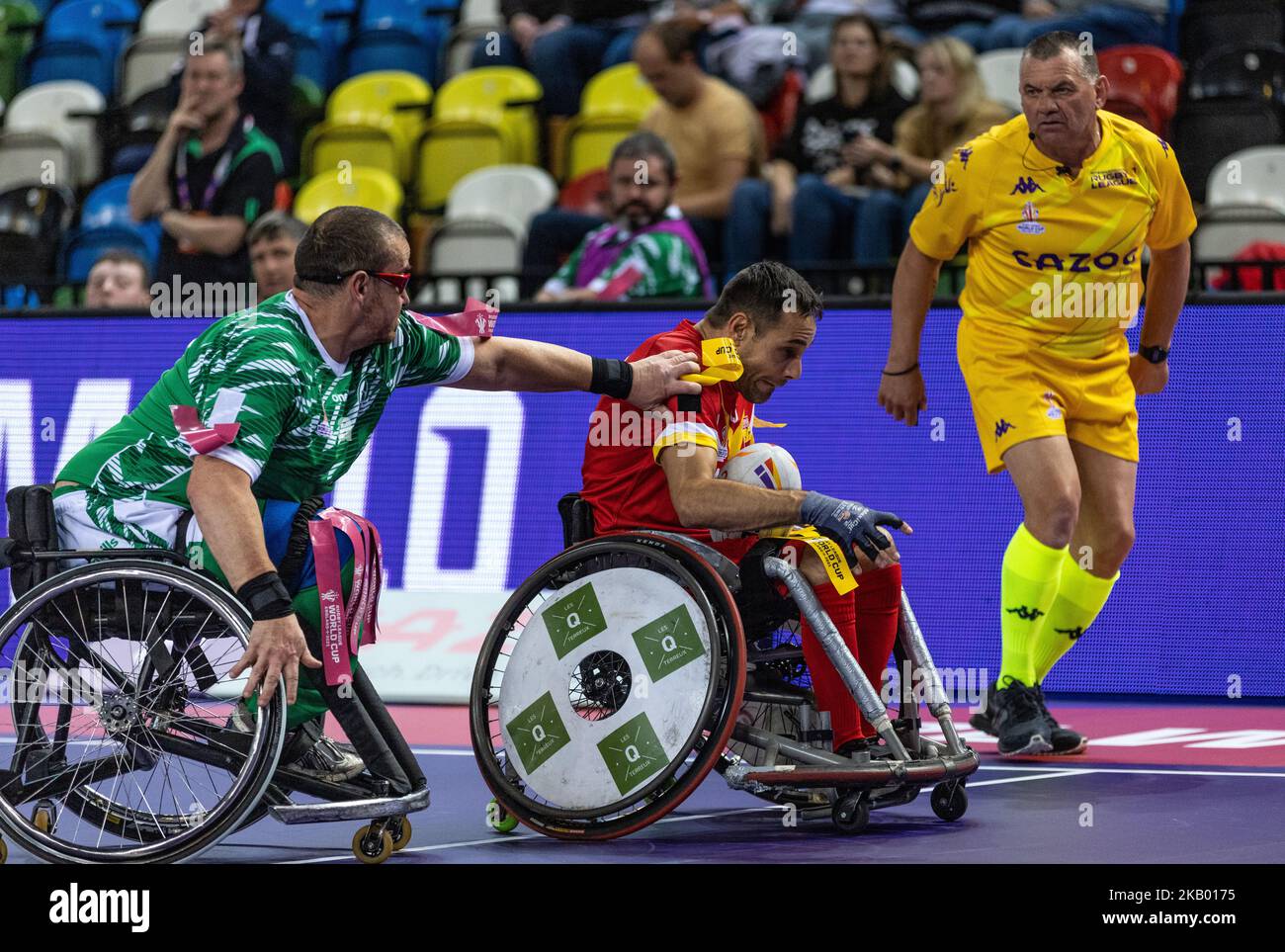 Spain's Jonathan Palomo tackled by Ireland's James McCarthy during the ...