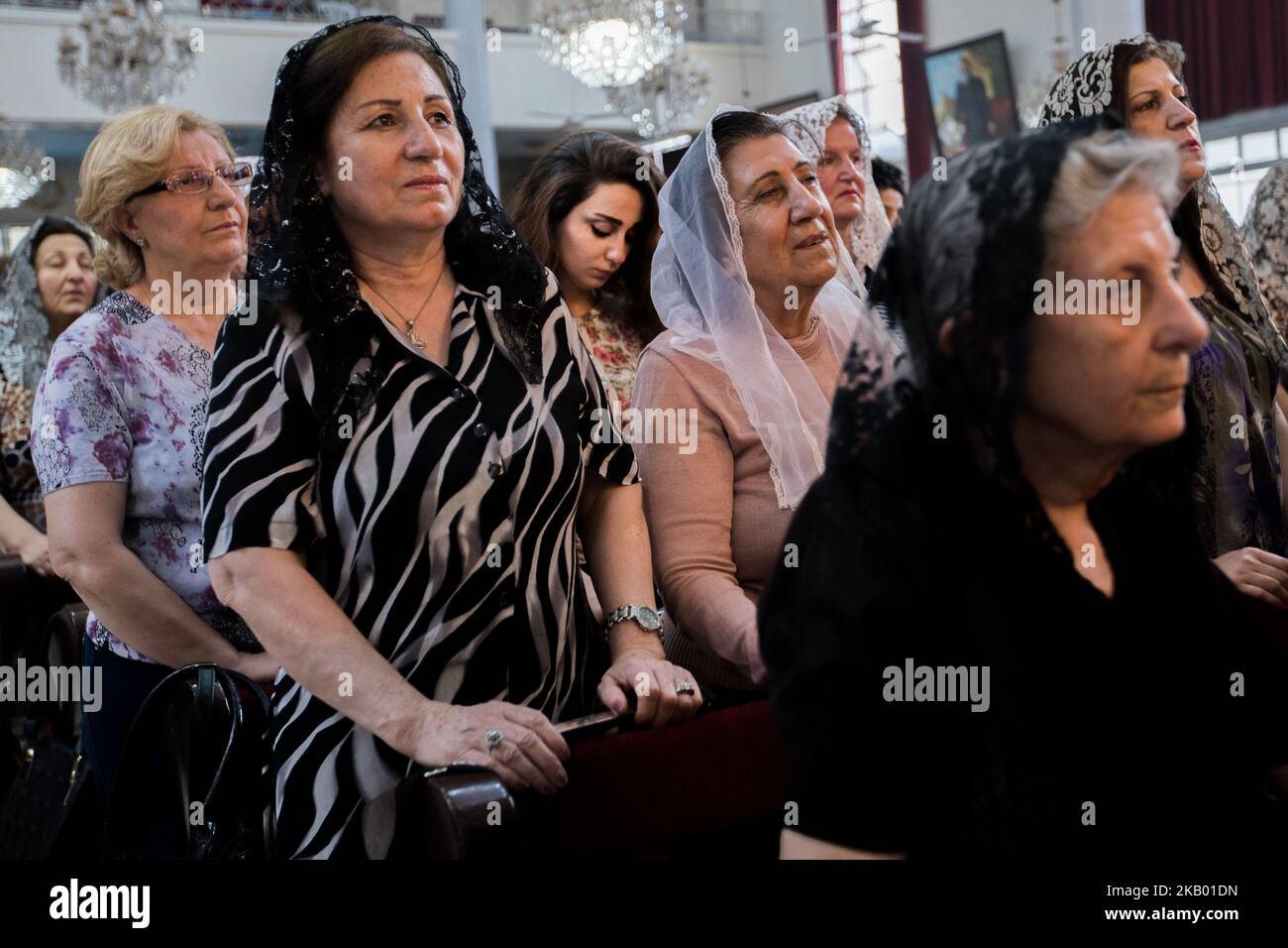Christian of the congregation Mariam al-Adra in their church in ...