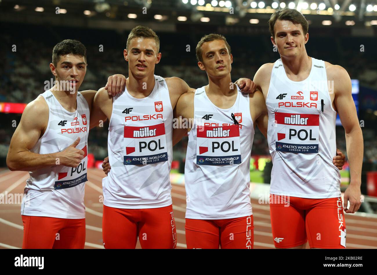 4 x 100m relay men hi-res stock photography and images - Alamy