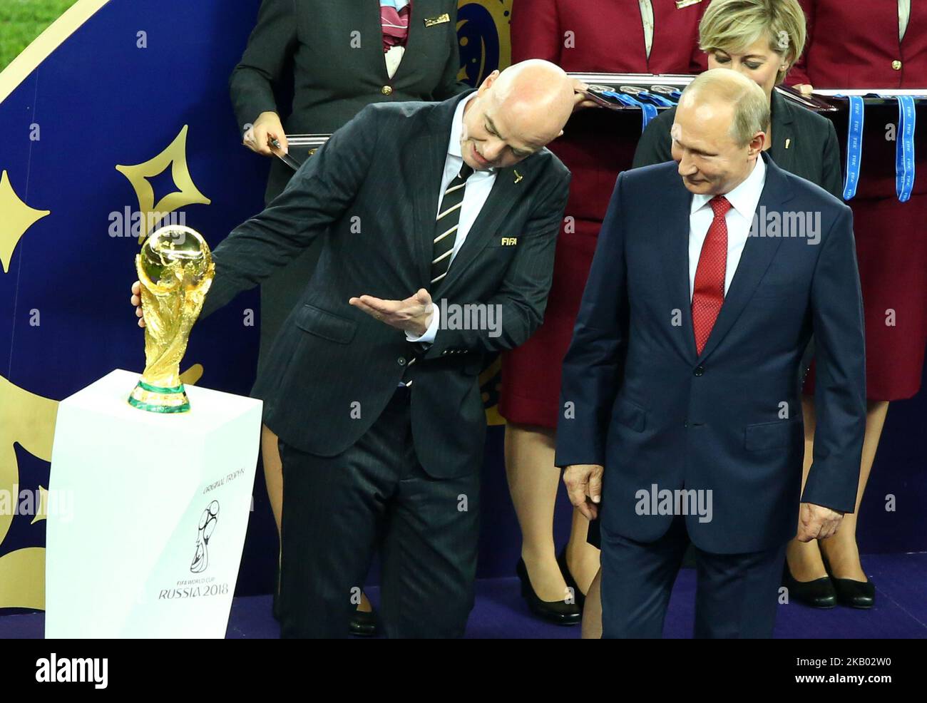 Putin world cup trophy hi-res stock photography and images - Alamy