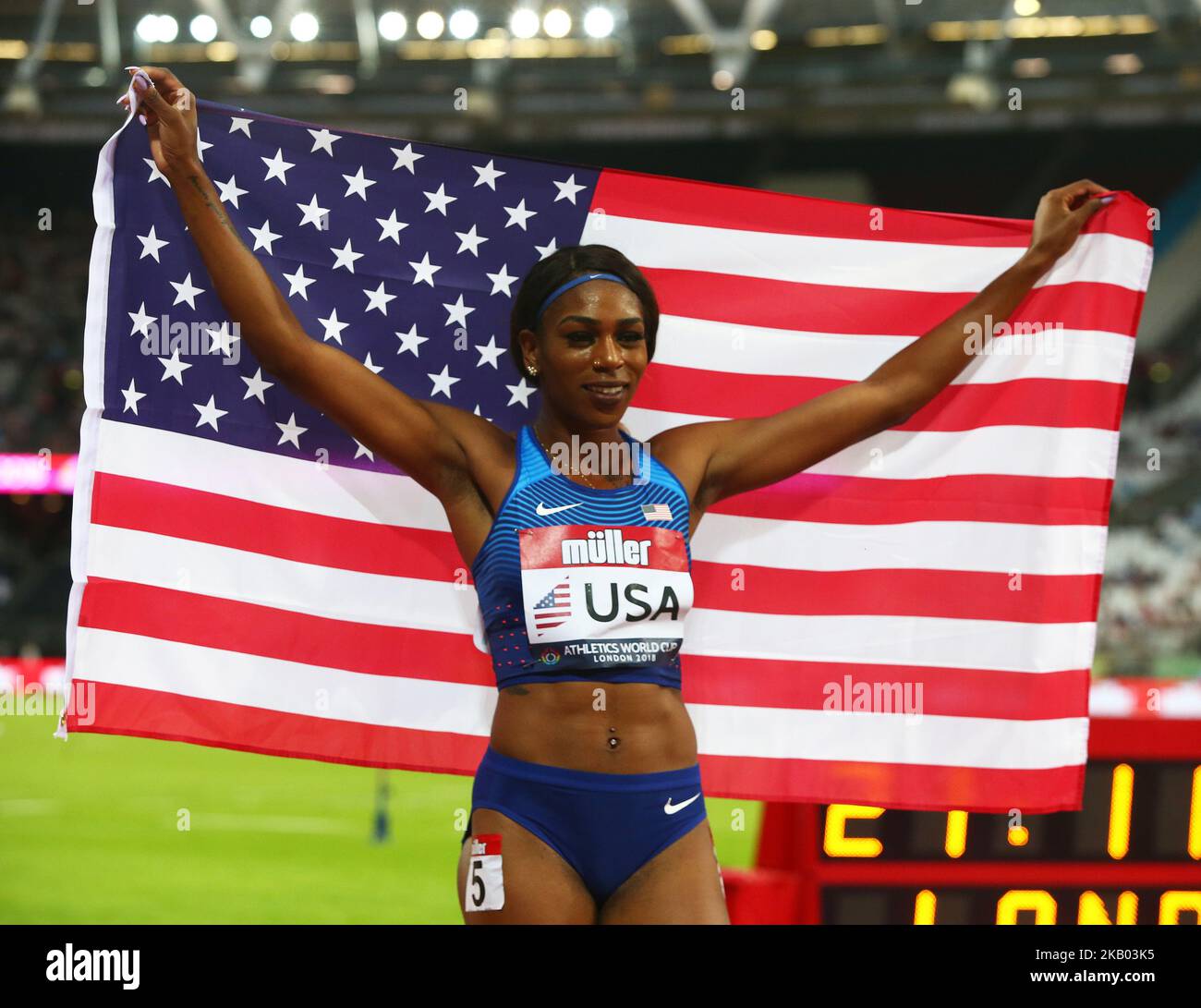 Raevyn Rogers of USA winner of 800m Women during Athletics World Cup ...