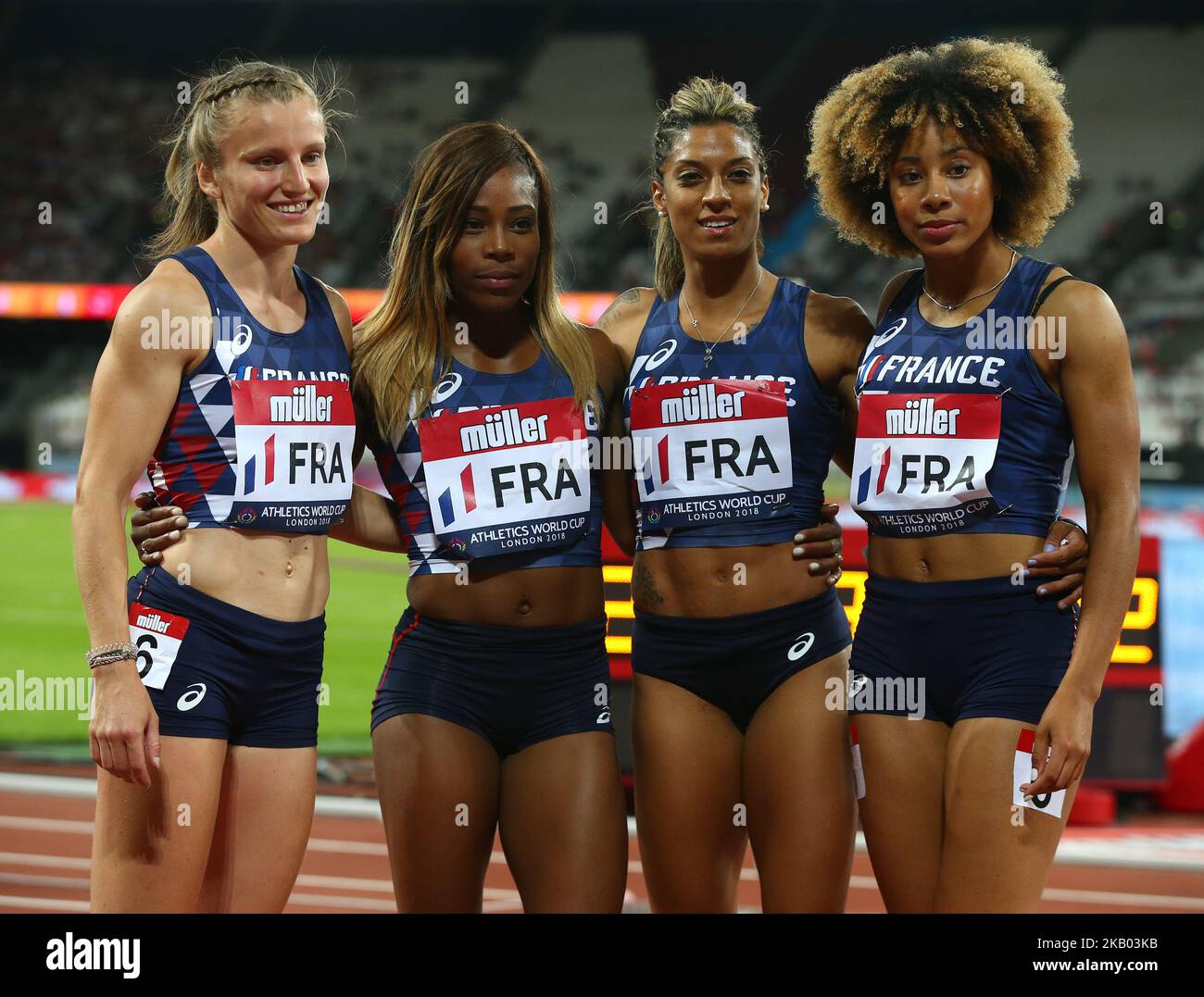 L-R Jennifer Galais, Stella Akakpo, Amandine and Estelle Raffai of ...
