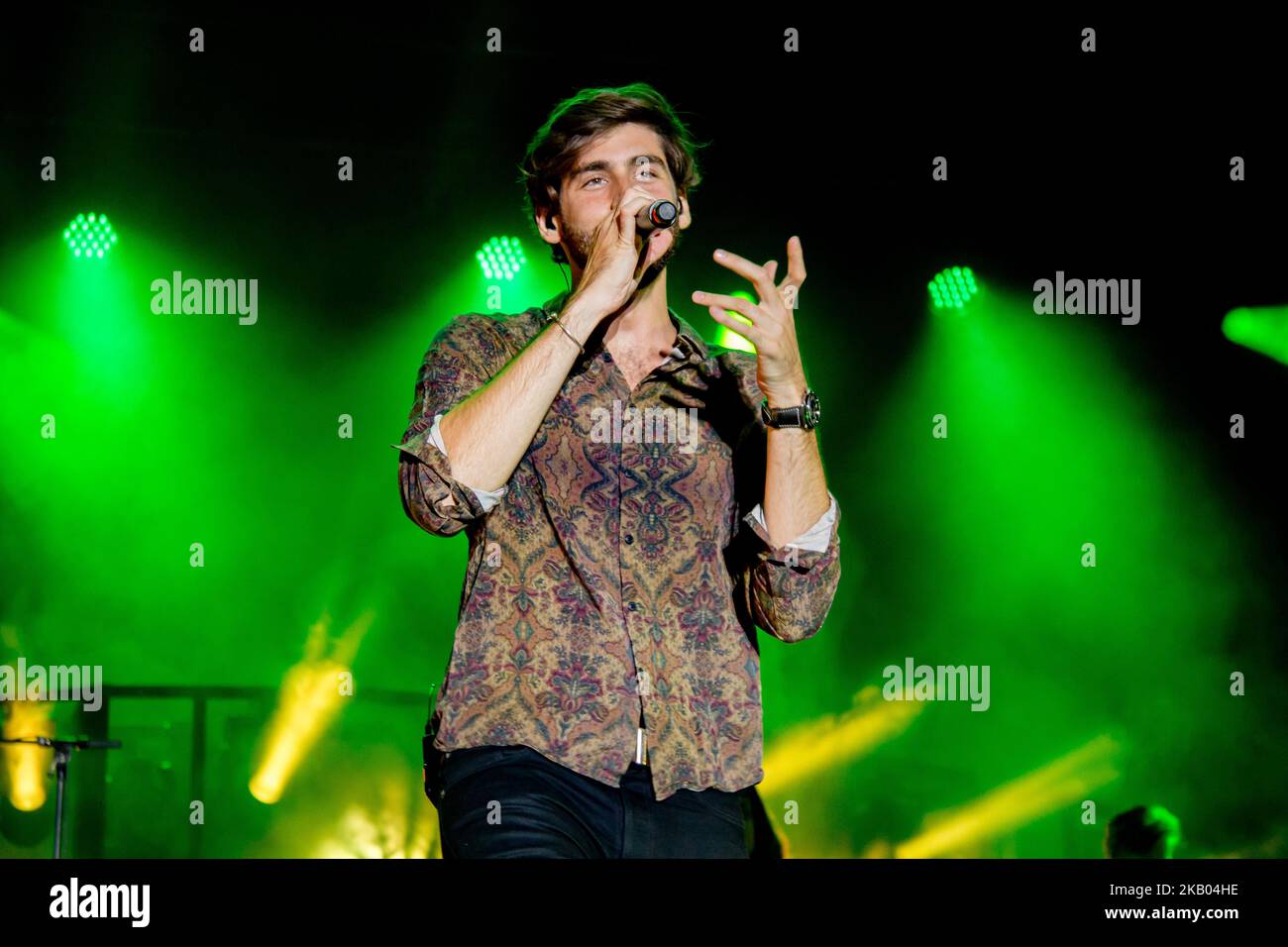 Spanish-German singer Álvaro Tauchert performs at Marostica Summer ...