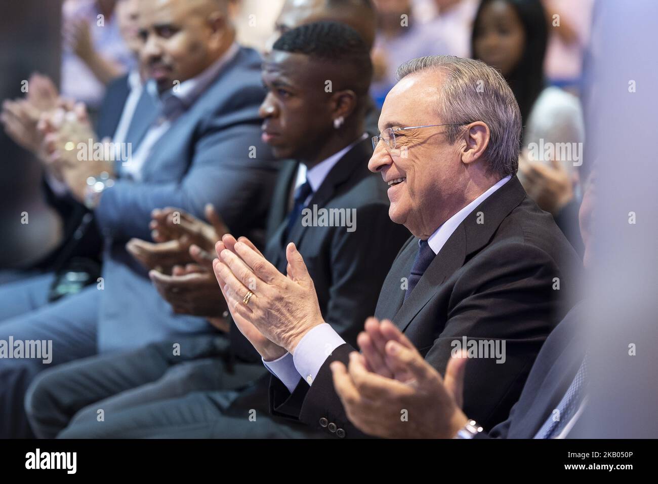 Real Madrid president, Florentino Perez and Vinicius Jr. during his ... Real Madrid president, Florentino Perez and Vinicius Jr. during his ...