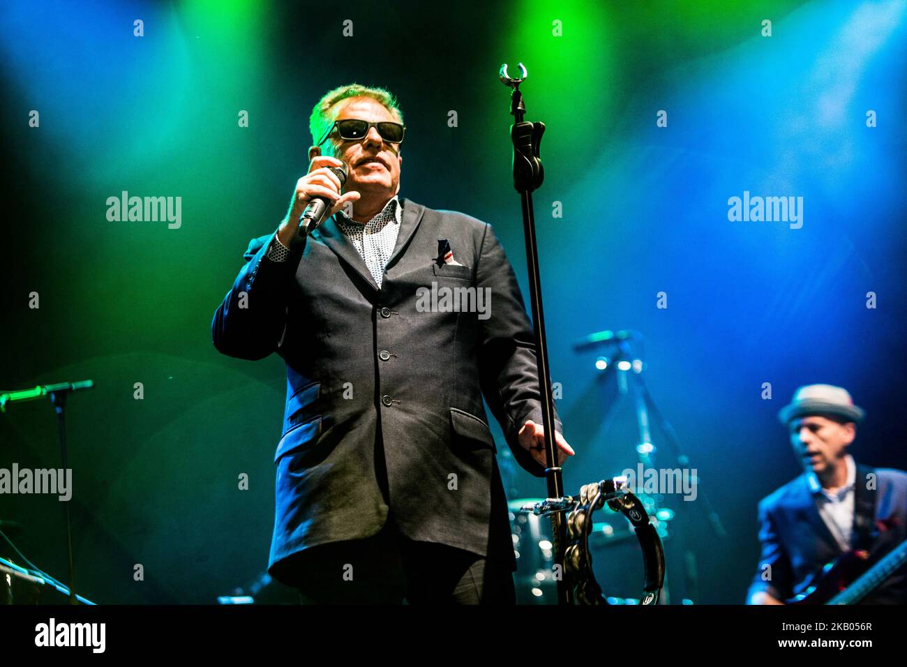 Graham "Suggs" McPherson of the english ska band Madness performing ...