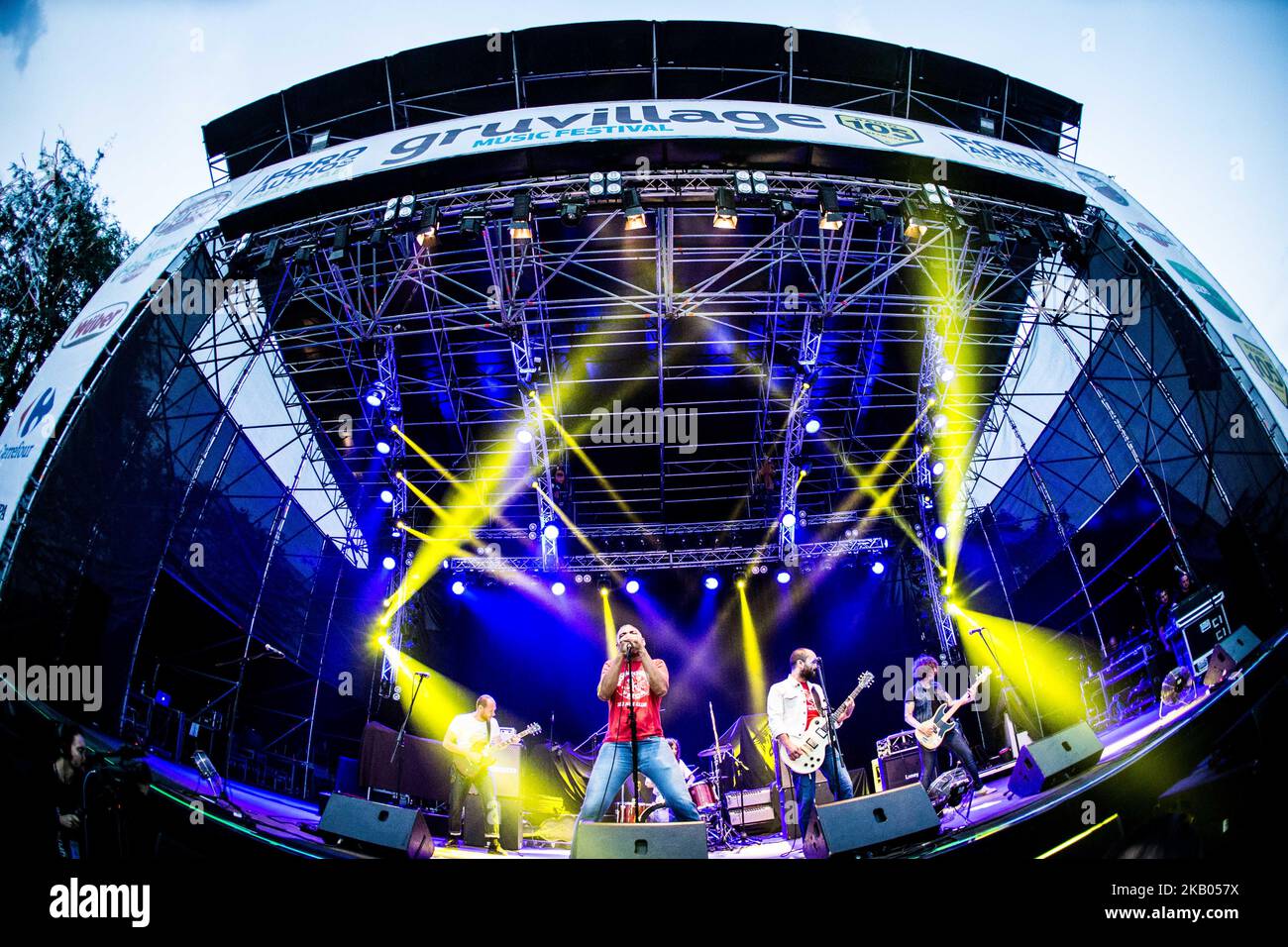 The italian punk rock band Giuda performing live at GruVillage 105 ...