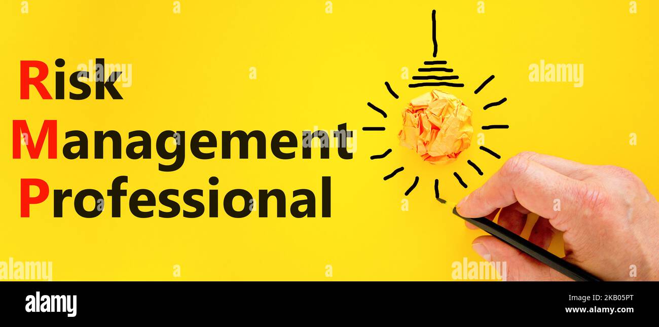 RMP risk management professional symbol. Concept words RMP risk ...