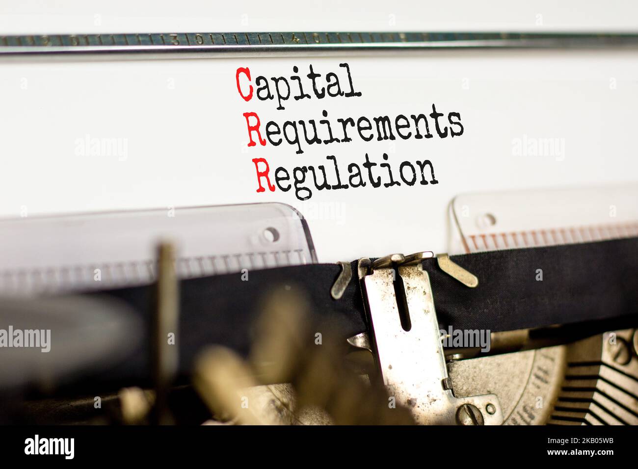 CRR capital requirements regulation symbol. Concept words CRR capital ...