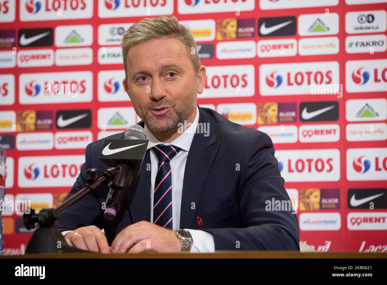 New coach of the Poland national football team Jerzy Brzeczek during a ...